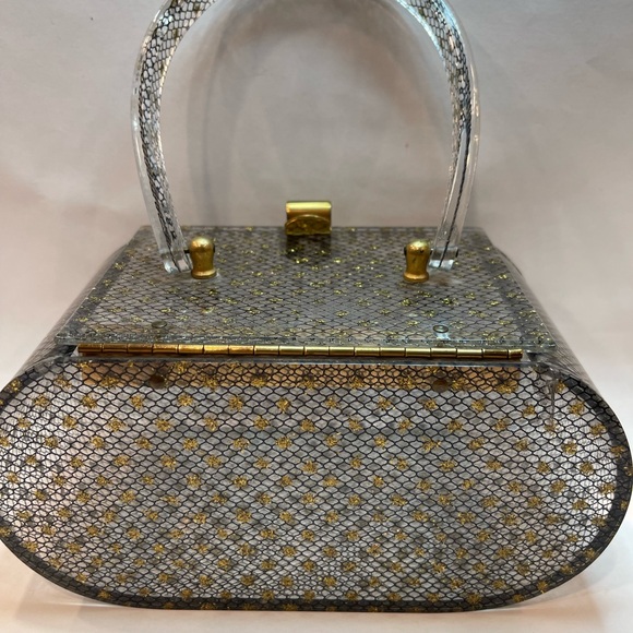 Wilardy | Bags | Very Rare Antique Wilardy Mark Lucite Gold Stardust ...